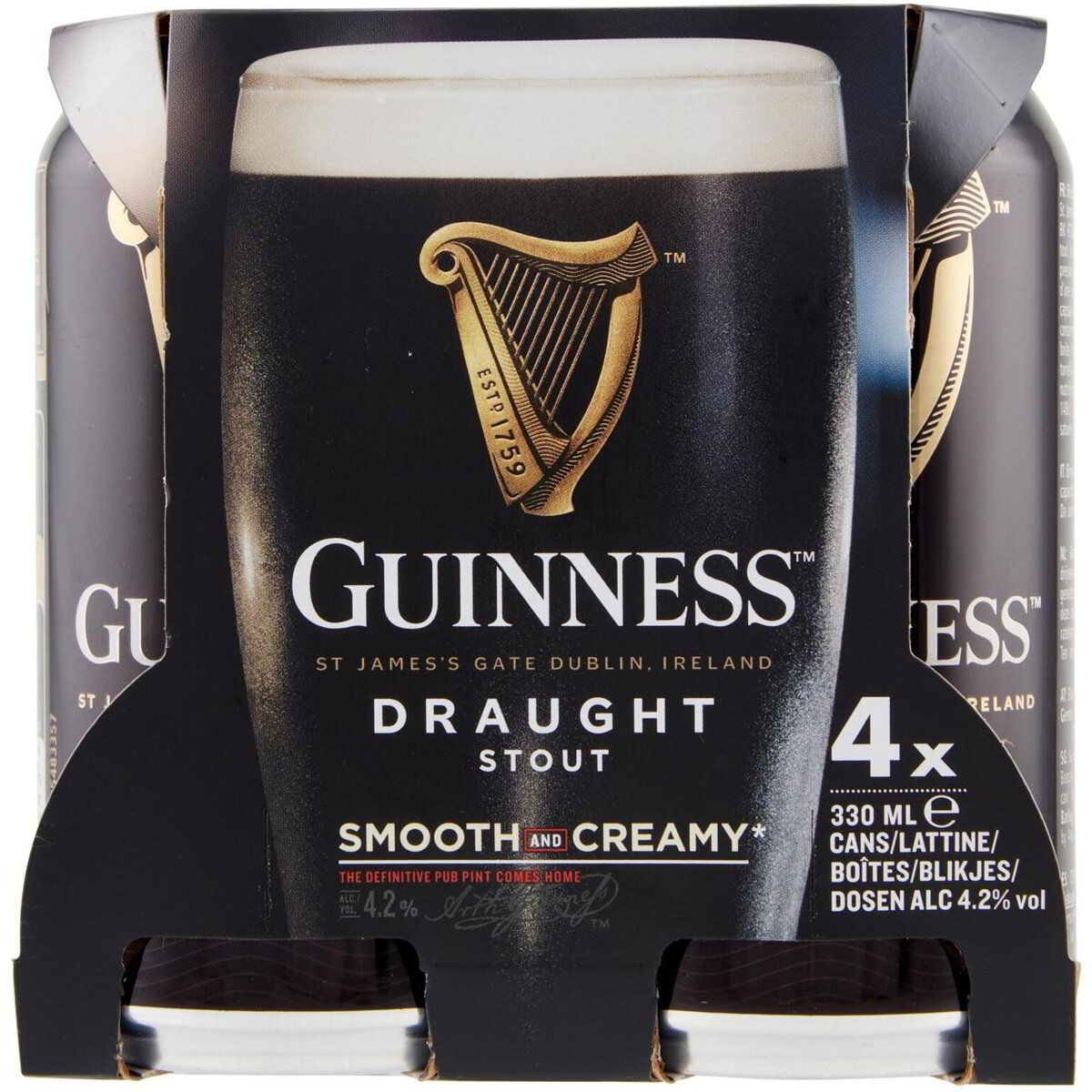 Guinness Draught Stout 4 x 330 ml Guinness | IperDrive