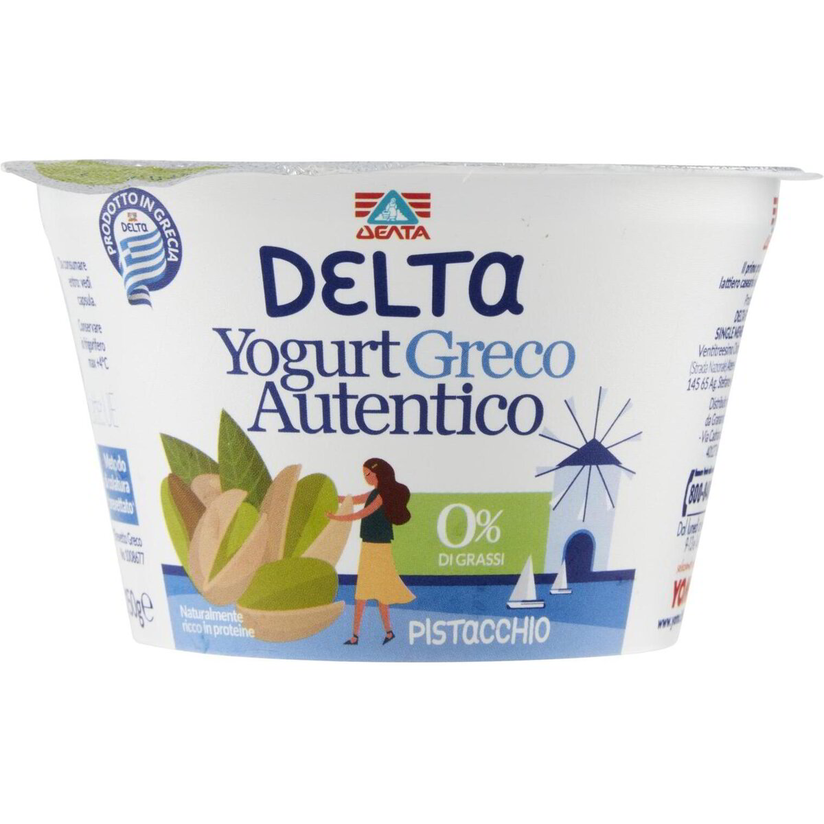 Delta Yogurt Greco Autentico 0% di Grassi Pistacchio 150 g Delta ...