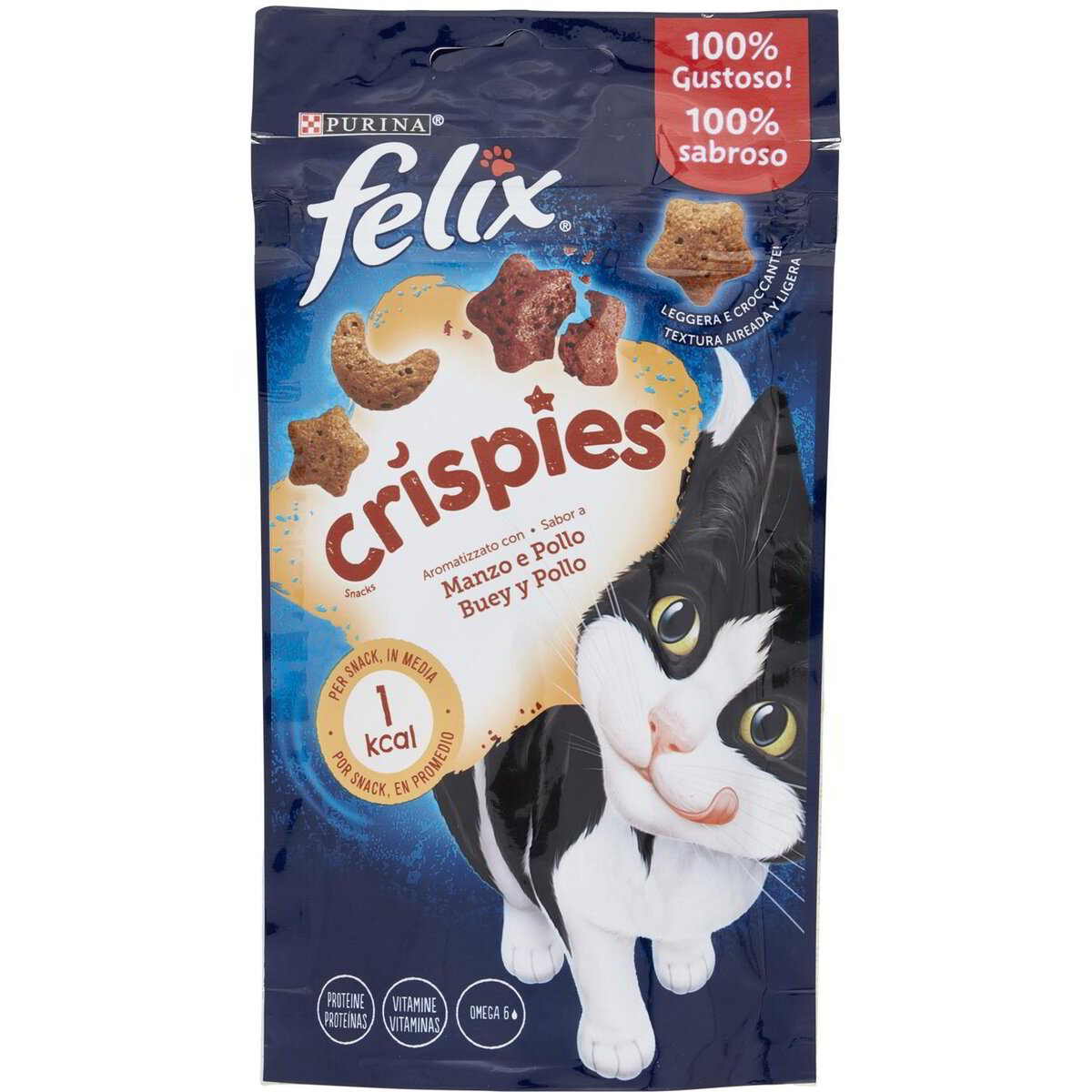 FELIX Crispies Snacks Aromatizzato con Manzo e Pollo 45 g FELIX | IperDrive
