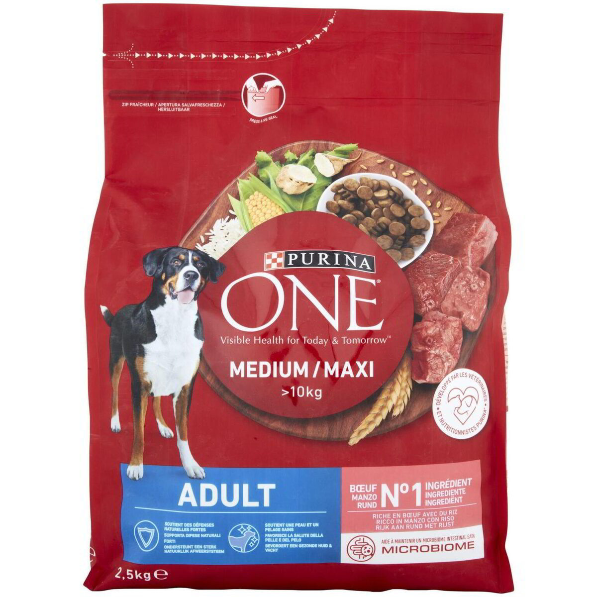 PURINA ONE Medium/Maxi Adult Ricco in Manzo con Riso 2,5 kg PURINA ONE | IperDrive