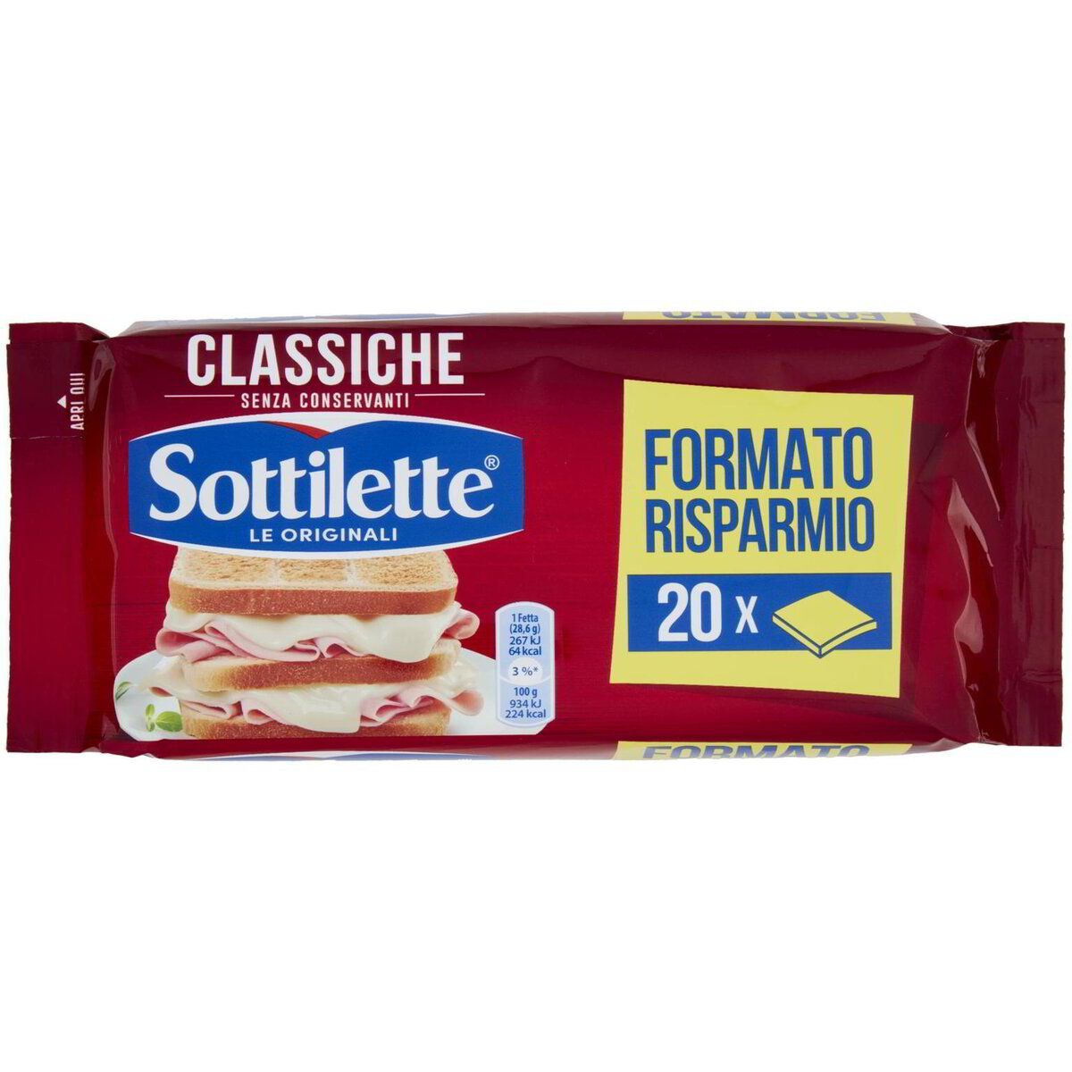 Sottilette Classiche formaggio fuso a fette - 571 g Sottilette | IperDrive