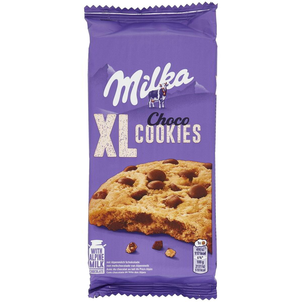 Milka Cookies XL, maxi cookie con cioccolato al latte Milka - 184g ...