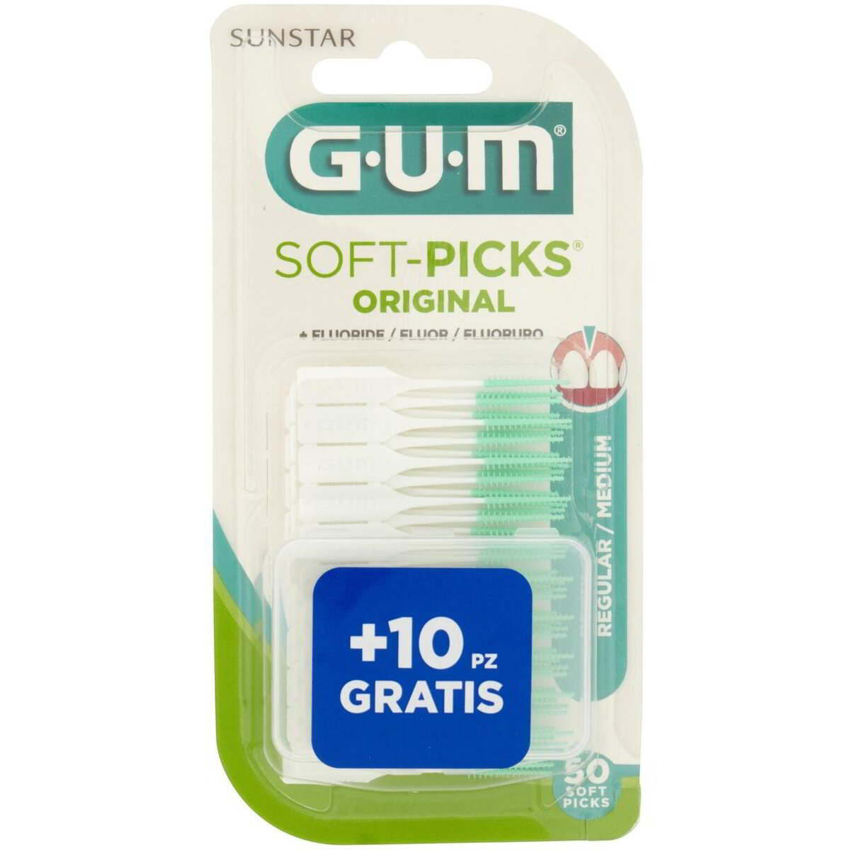 Gum Soft-Picks Original + Fluoruro Regular/Medium 40 + 10 pz Gum ...
