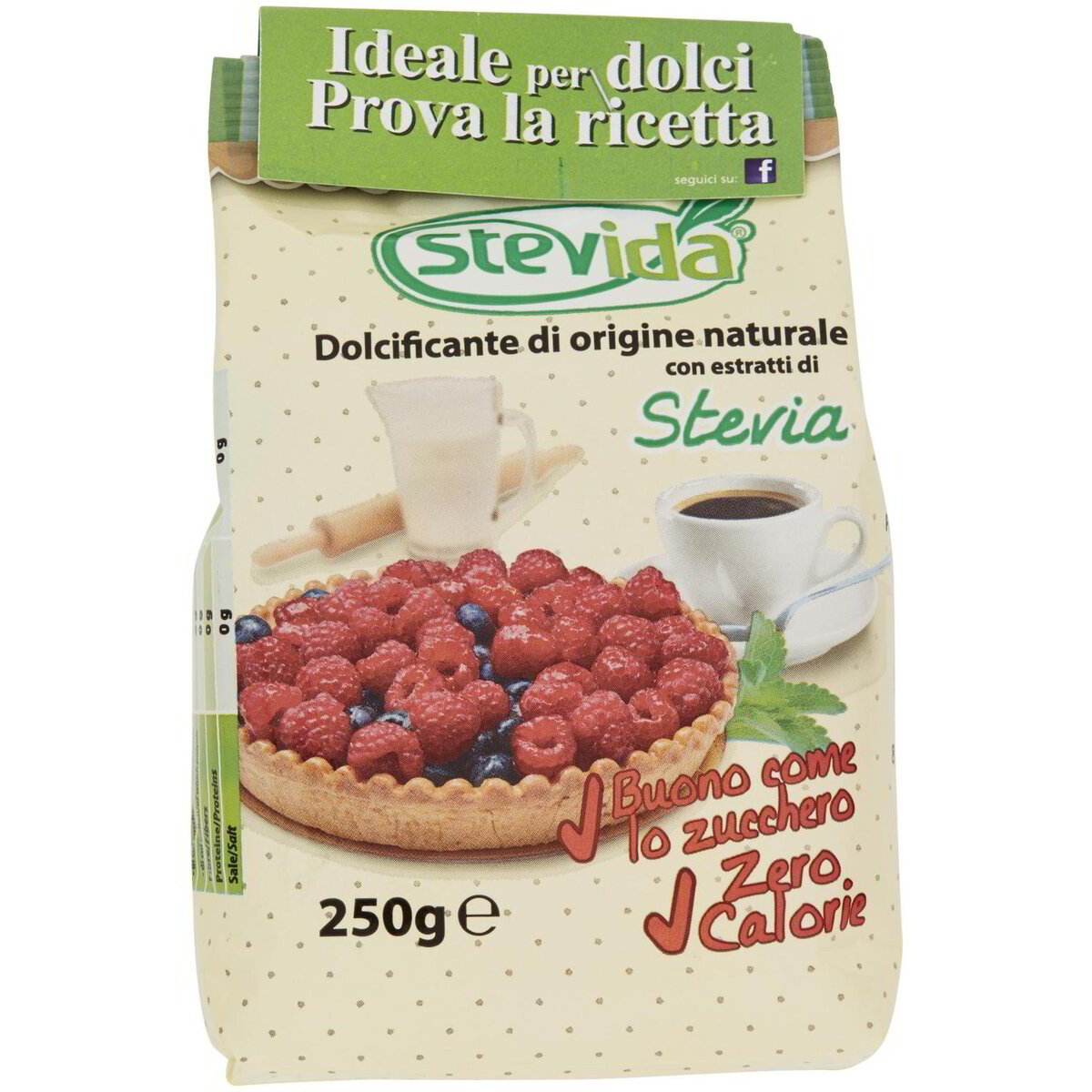 Stevida Dolcificante di origine naturale con estratti di Stevia 250 g ...