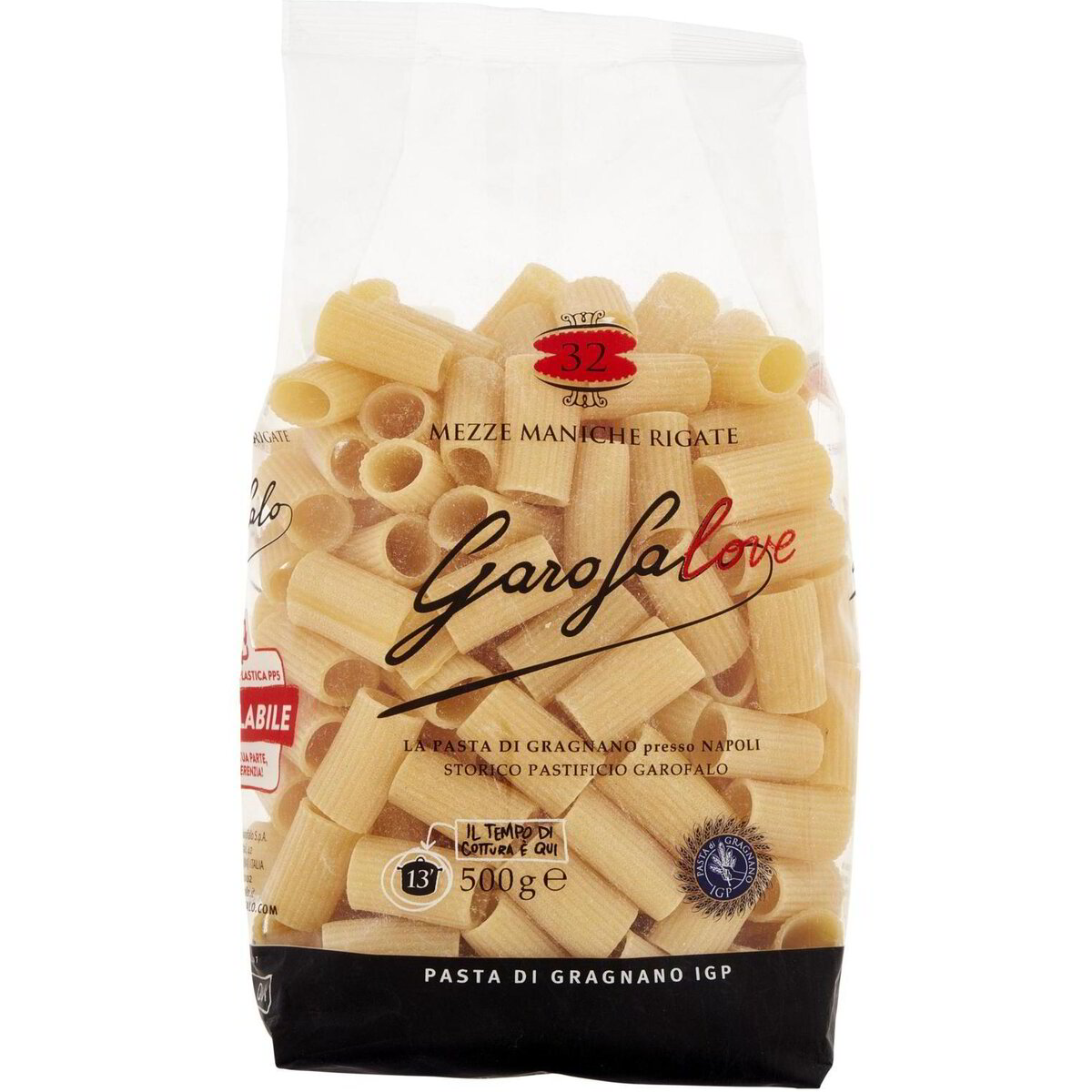 Garofalo Mezze Maniche Rigate 32 Pasta di Gragnano IGP 500 g Garofalo ...