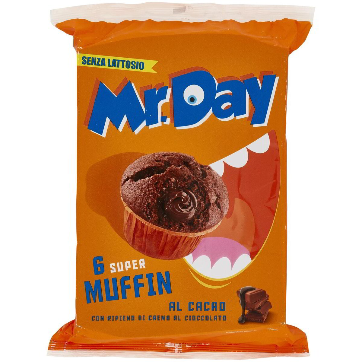Mr.Day 6 Super Muffin al Cacao con Ripieno di Crema al Cioccolato 6 x ...