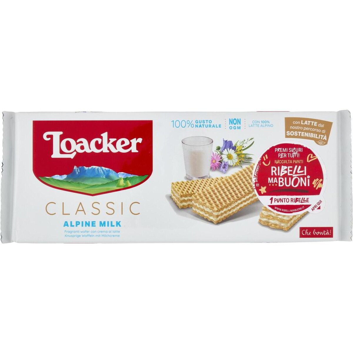 Loacker Classic Alpine Milk Wafer con crema al Latte Alpino non OGM ...