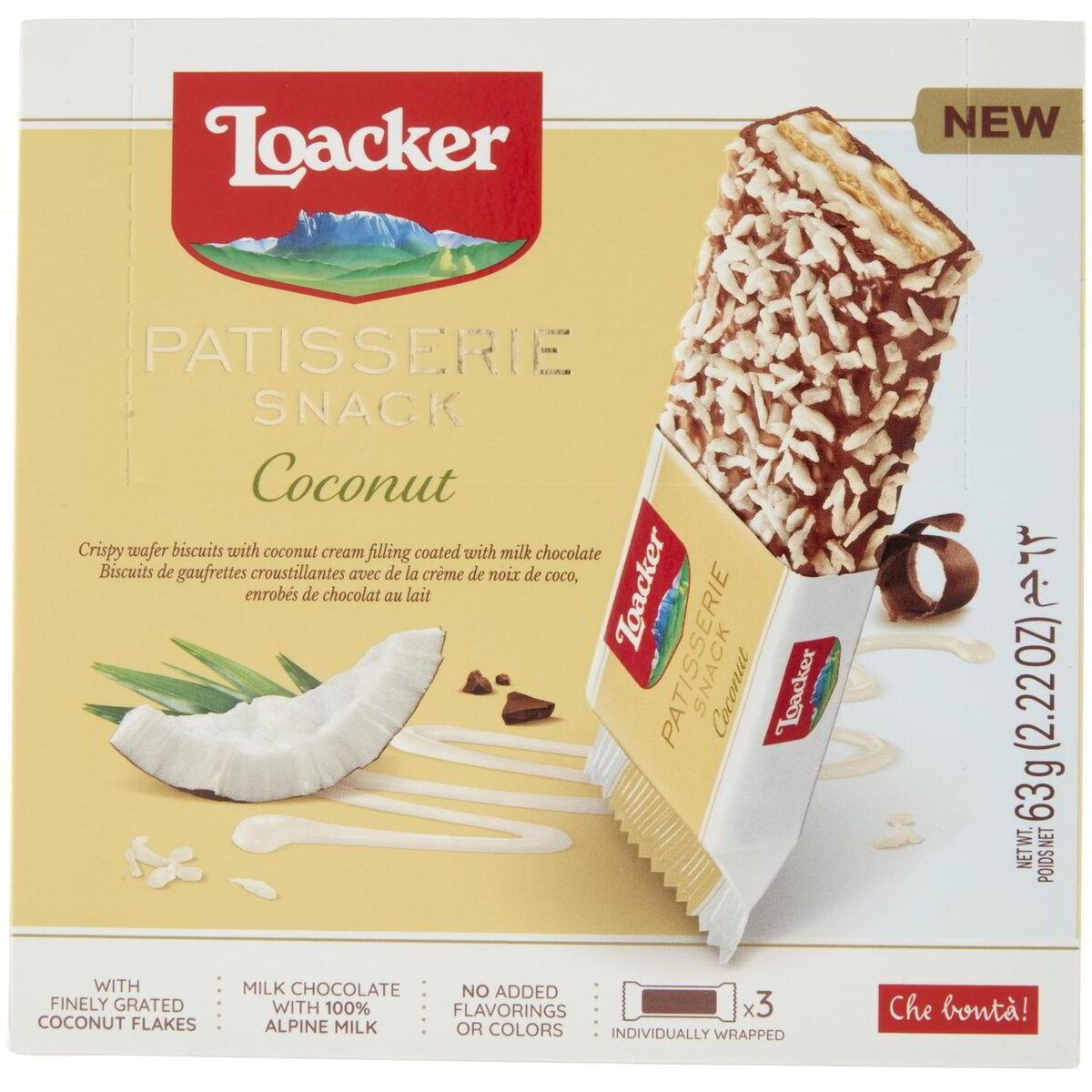 Loacker Patisserie Snack Wafer Coconut con crema al cocco ricoperti di ...