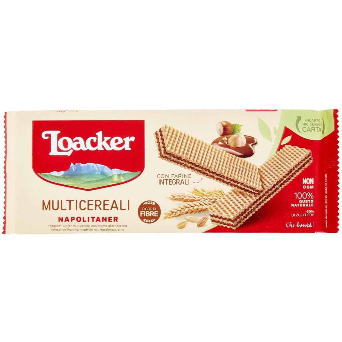 Loacker Wafer Multicereali Napolitaner con farro, grano e avena con ...