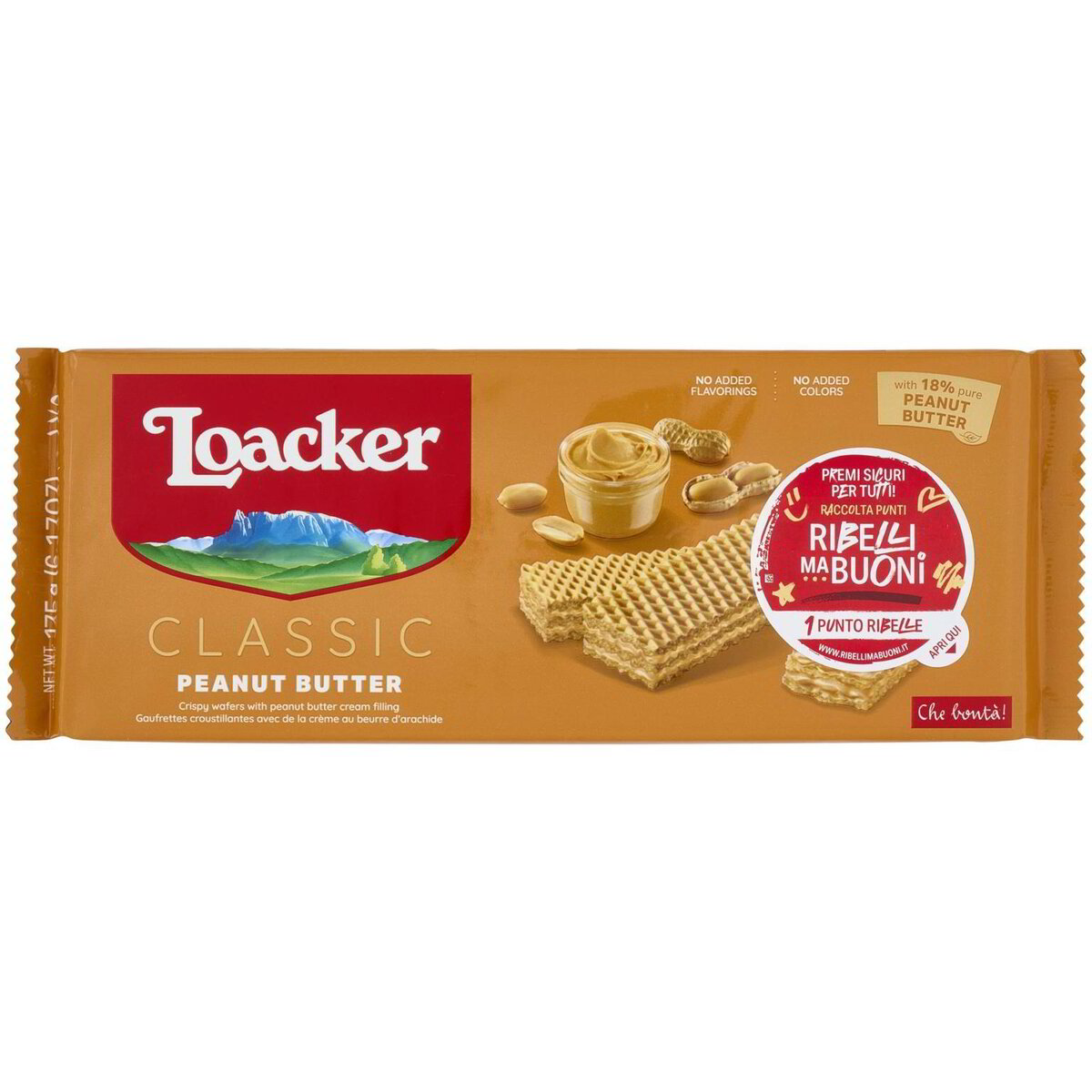 Loacker Classic Peanut Butter Wafer con crema al burro di Arachidi ...