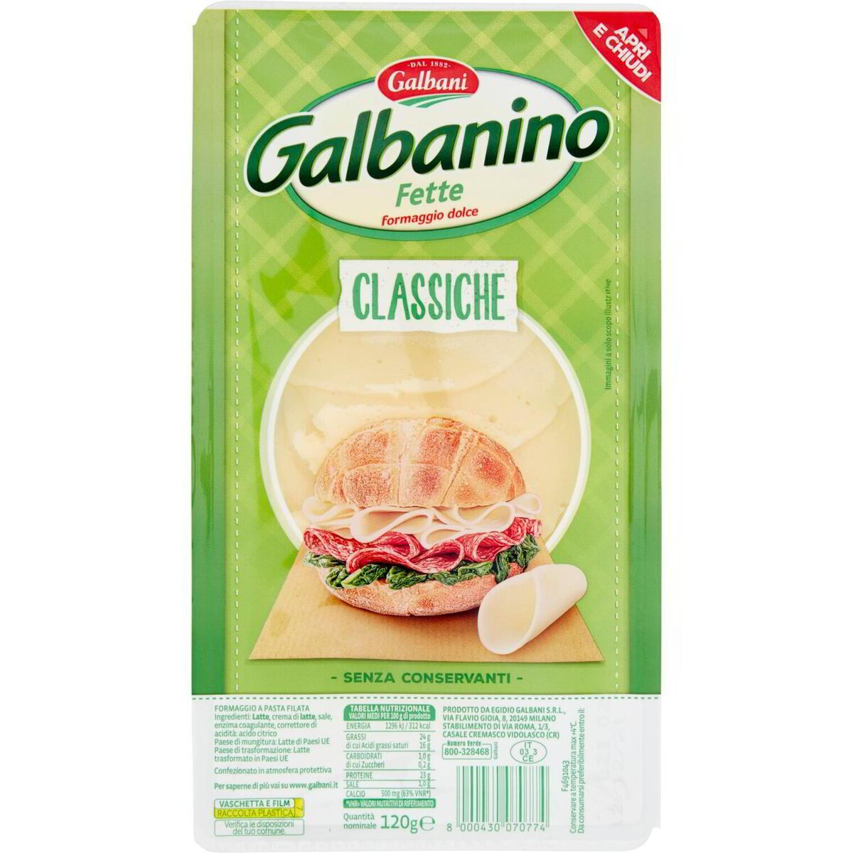 Galbani Galbanino Fette Classiche 120 g Galbani | IperDrive