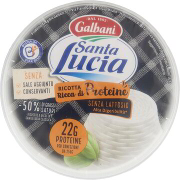 Galbani Santa Lucia Ricotta Ricca di Proteine Senza Lattosio 250 g ...