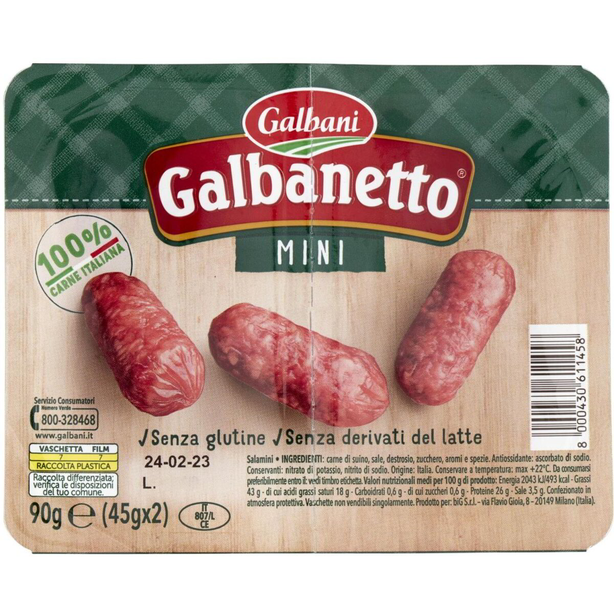Galbani Galbanetto Salame Mini Snack 2 x 45 g Galbani | IperDrive
