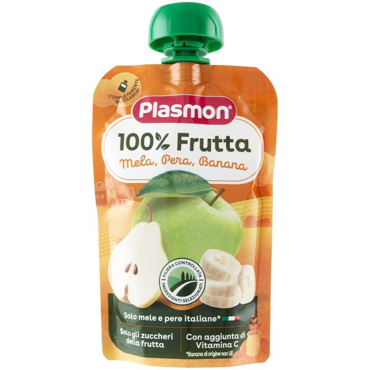 Plasmon 100% Frutta Mela, Pera, Banana 100 g Plasmon | IperDrive