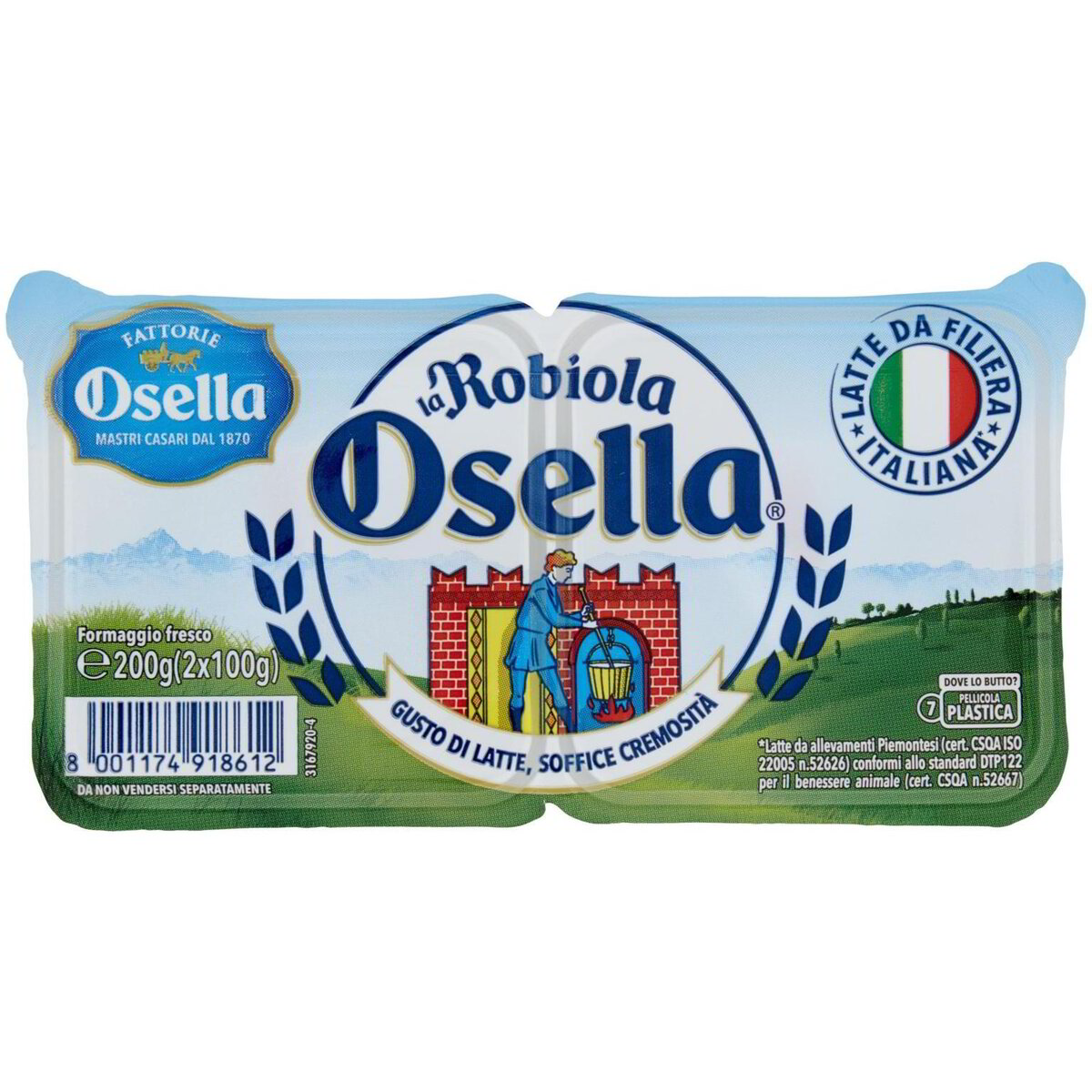 Fattorie Osella Robiola Osella 2 x 100 g Fattorie Osella | IperDrive