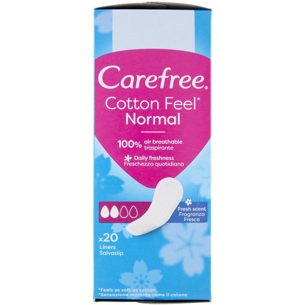 Carefree Cotton Feel* Normal Fragranza Fresca Salvaslip 20 pz Carefree ...