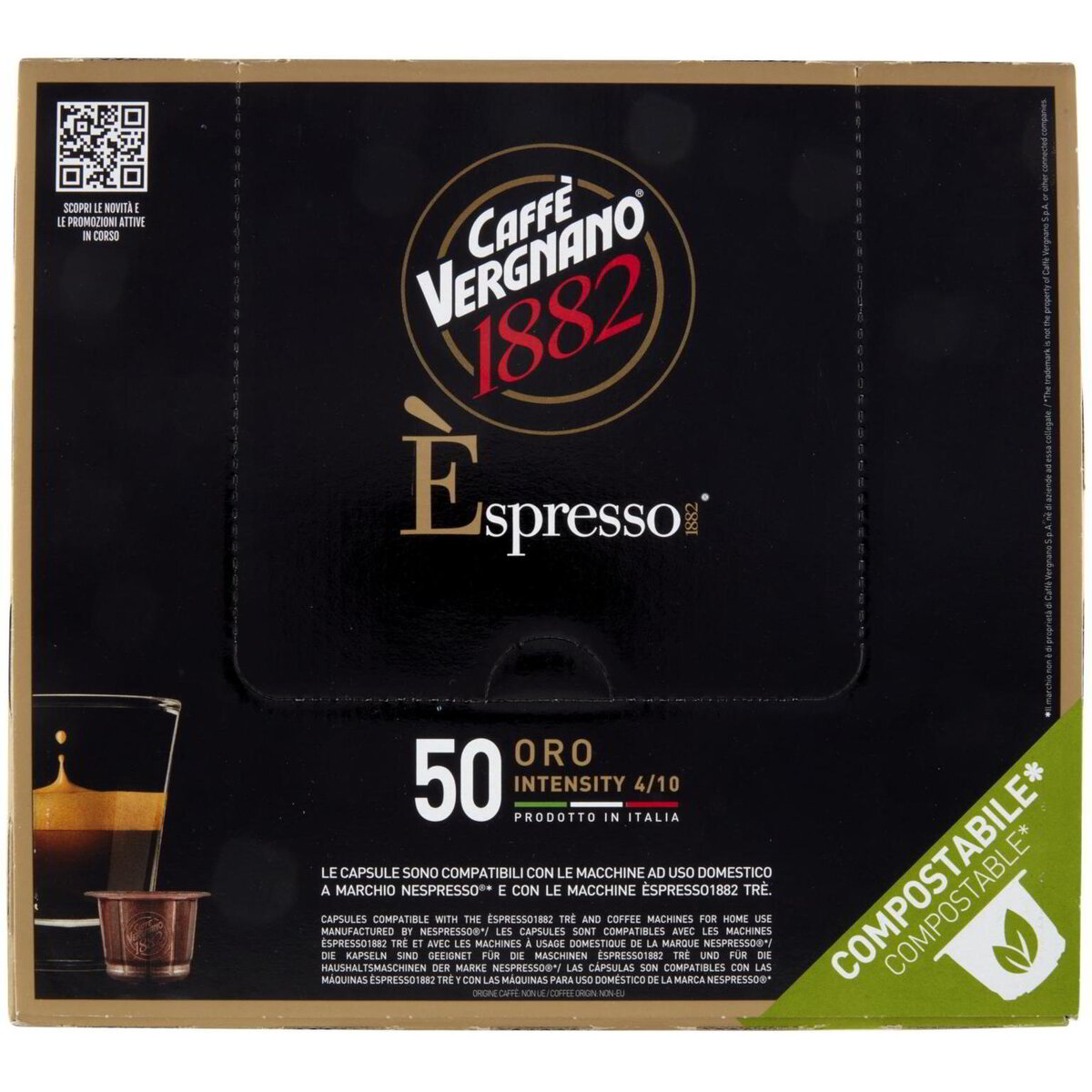 Caffè Vergnano 1882 Èspresso1882 Oro Compostabile** Capsule Compatibili ...
