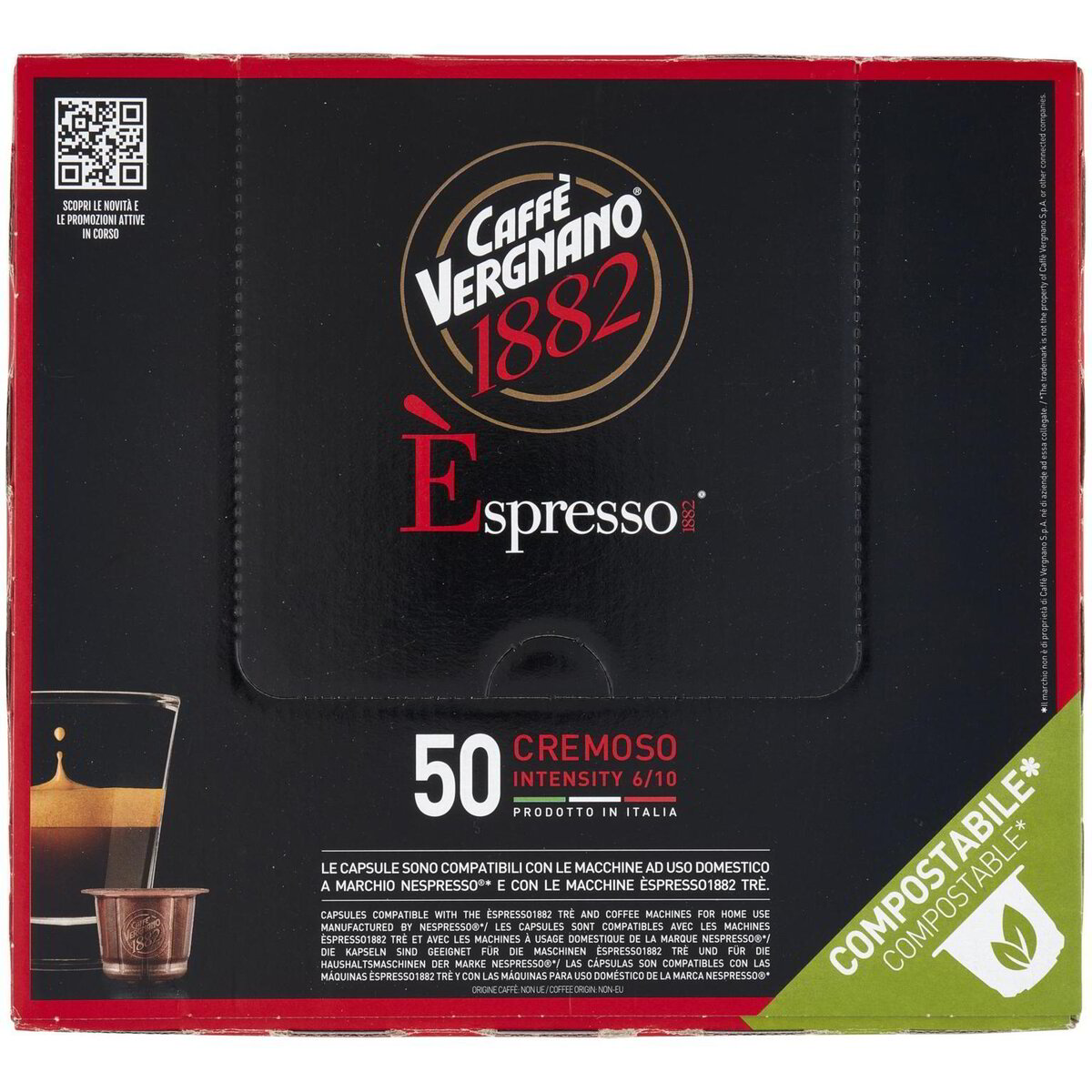 Caffè Vergnano 1882 Èspresso1882 Cremoso Compostabile** Capsule ...