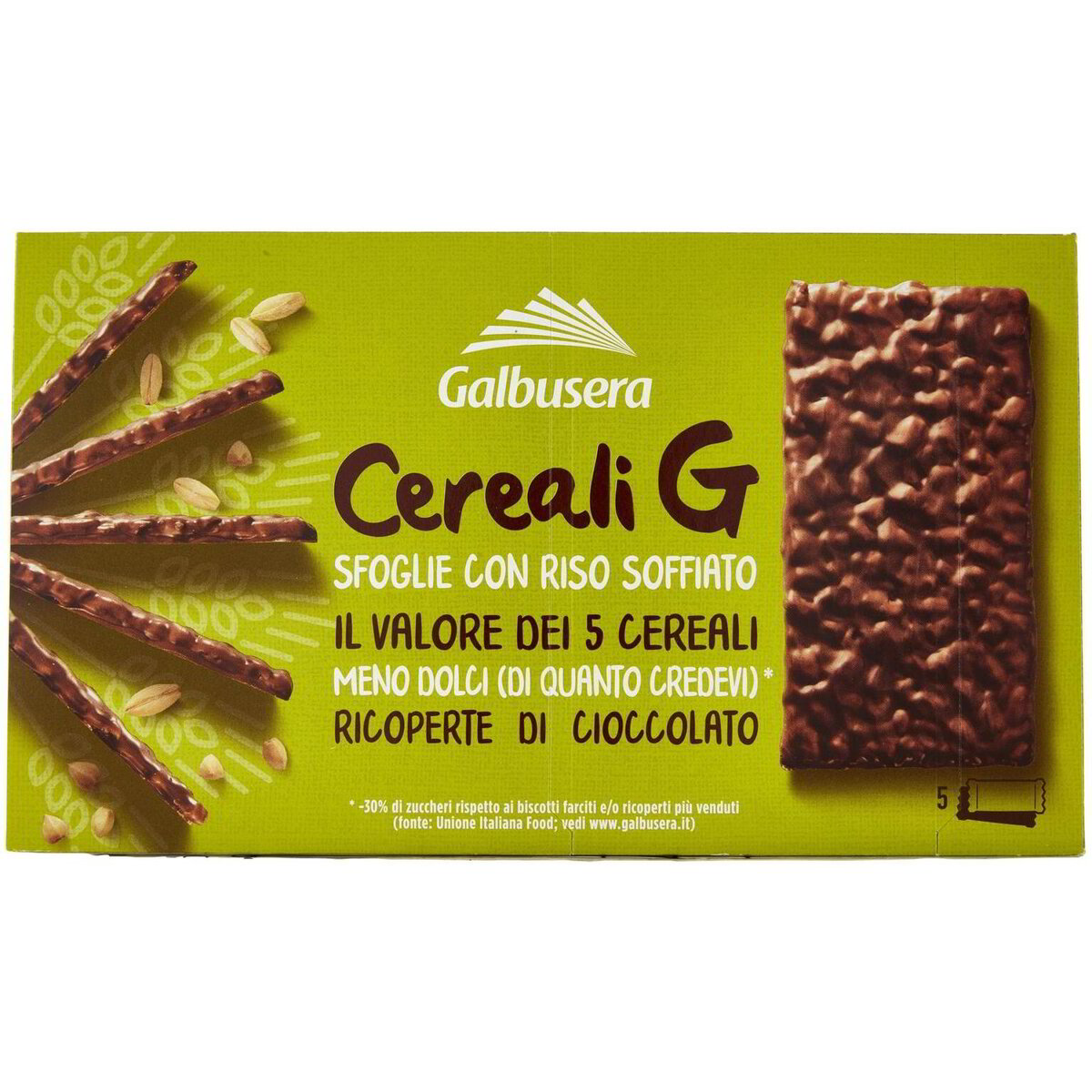 Galbusera Cereali G Sfoglie con Riso Soffiato Ricoperte di Cioccolato 5 ...