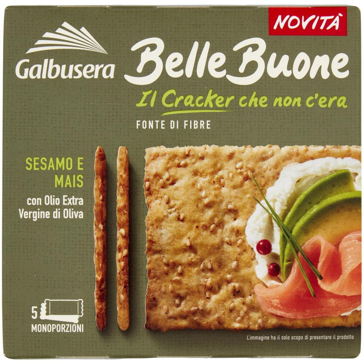 Galbusera BelleBuone il Cracker che non c'era Sesamo e Mais 5 x 40 g ...
