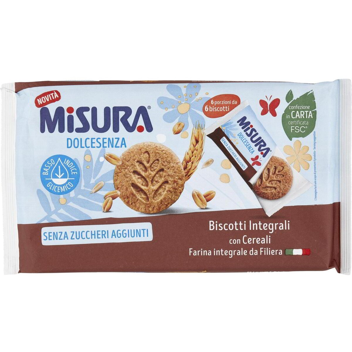 Misura Dolcesenza Biscotti Integrali con Cereali 280 g Misura | IperDrive