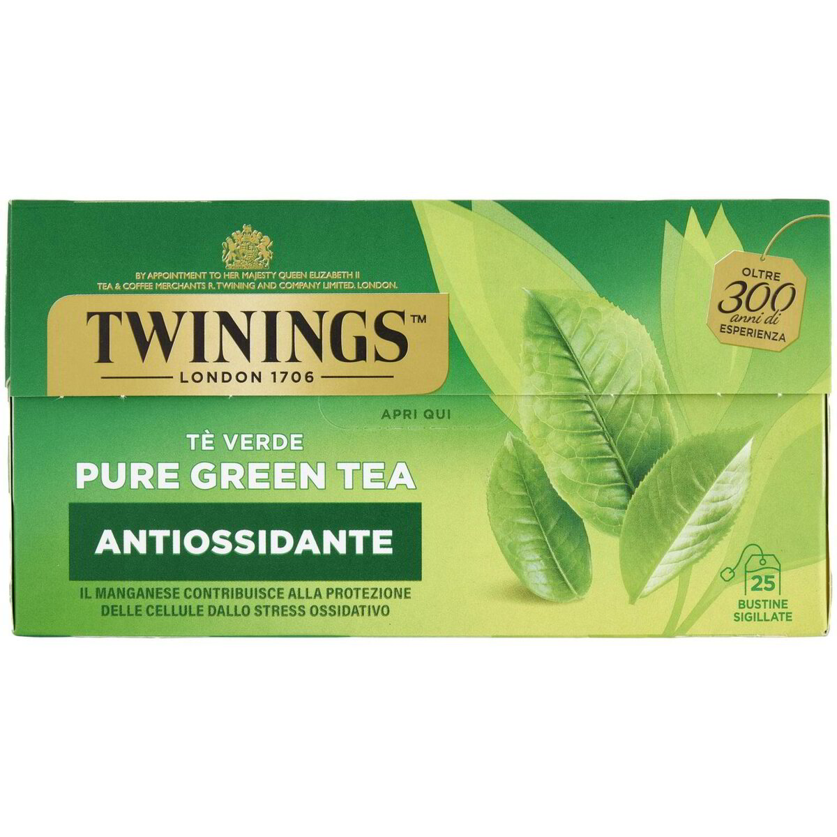 Twinings Pure Green Tea Tè Verde Antiossidante 25 filtri The 50 g ...