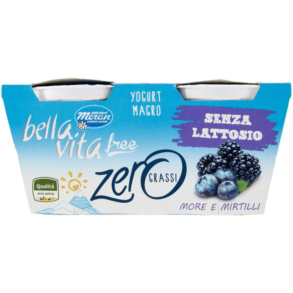 bella vita free Yogurt Magro Senza Lattosio Zero Grassi More e Mirtilli ...