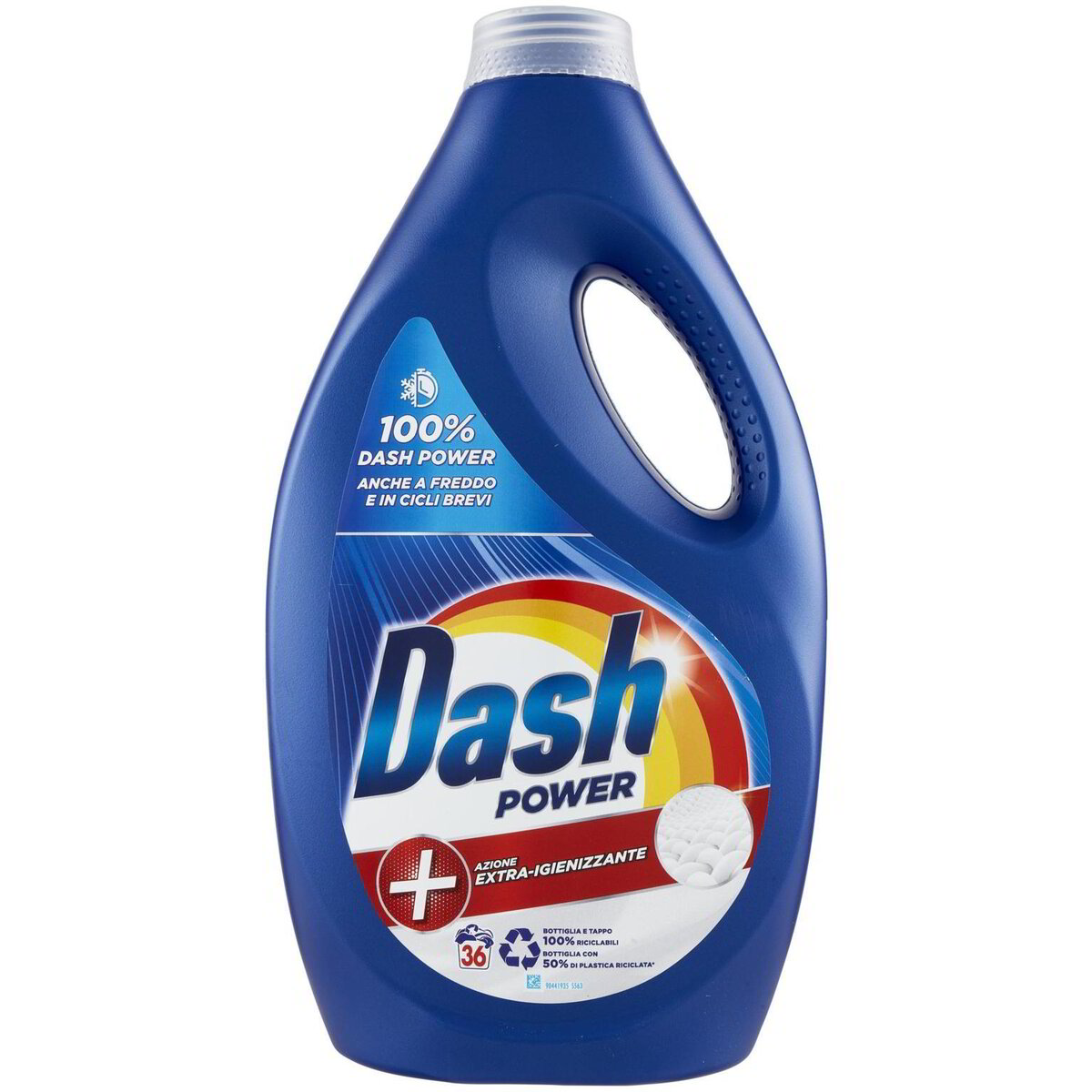 Dash Power Detersivo Liquido Lavatrice, Azione Extra-Igienizzante, 36 Lavaggi 1800 ml Dash ...