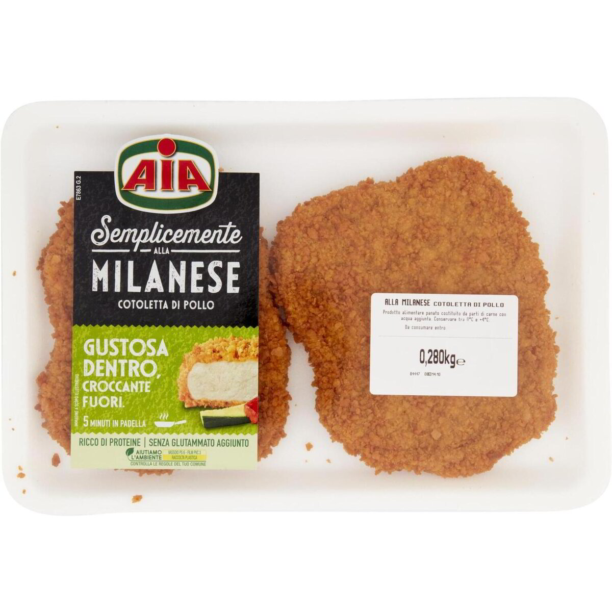 Aia Semplicemente alla Milanese Cotoletta di Pollo 0,280 kg Aia | IperDrive