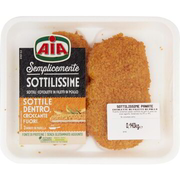 Aia Semplicemente Sottilissime Sottili Cotolette di Filetti di Pollo 0 ...