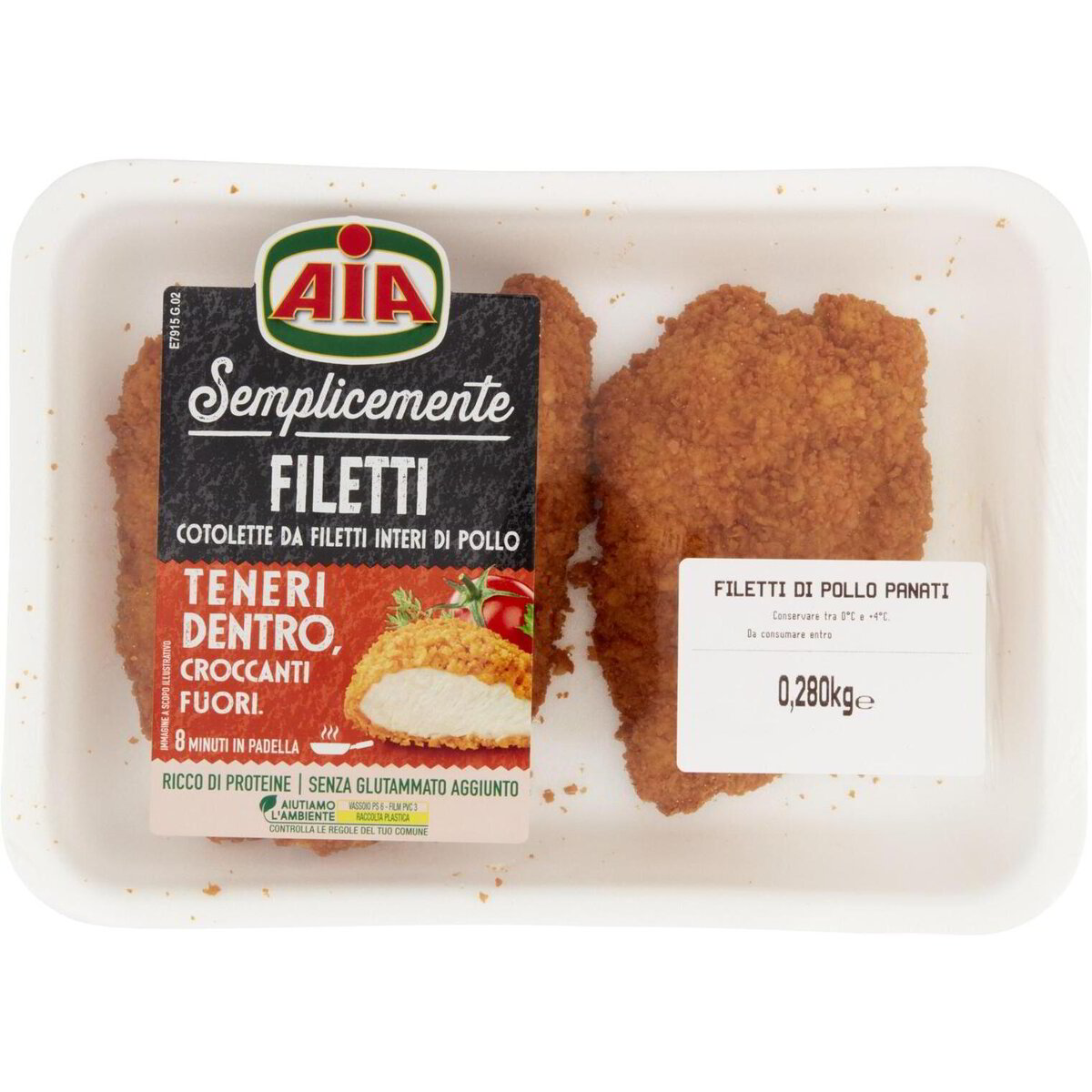 Aia Semplicemente Filetti Cotolette da Filetti Interi di Pollo 0,280 kg ...