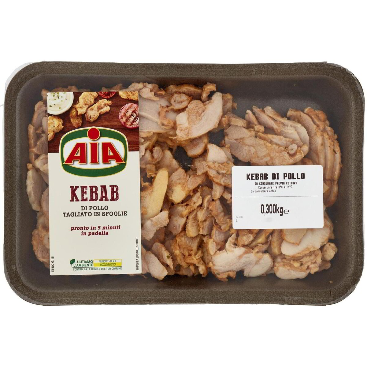 Aia Kebab di Pollo Tagliato in Sfoglie 0,300 kg Aia | IperDrive