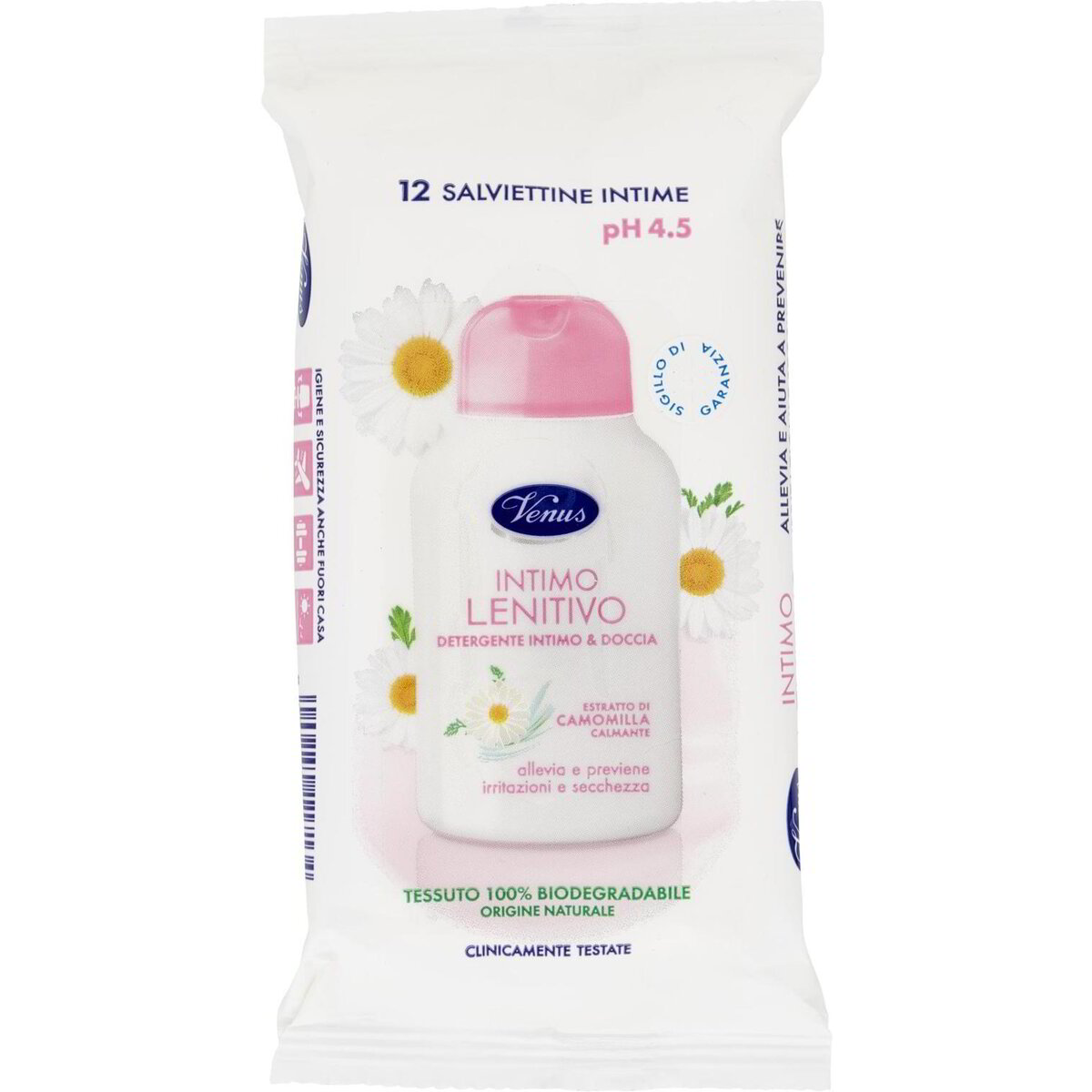 Venus Intimo Lenitivo Salviettine Intime 12 pz Venus - iper Shop