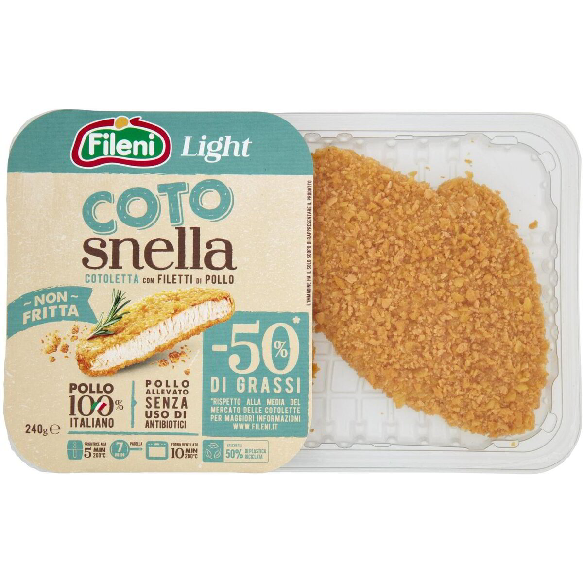Fileni Light Cotosnella Cotoletta con Filetti di Pollo non Fritta 240 g ...