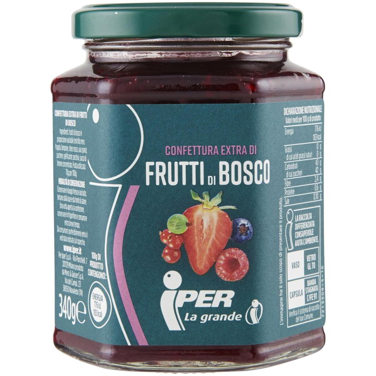 Iper Confettura Extra di Frutti di Bosco 340 g Iper | IperDrive