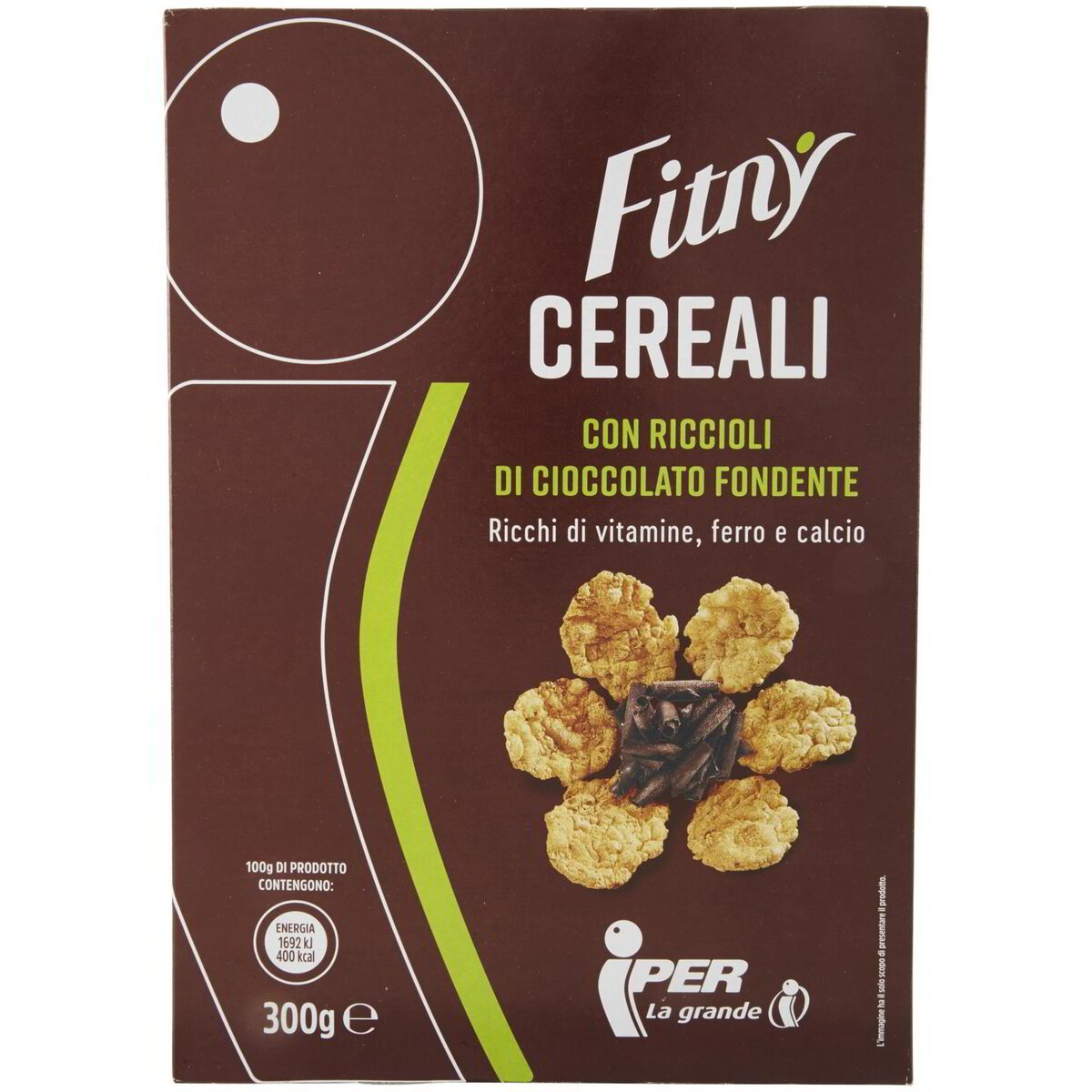 Iper Fitny Cereali con Riccioli di Cioccolato Fondente 300 g Iper ...