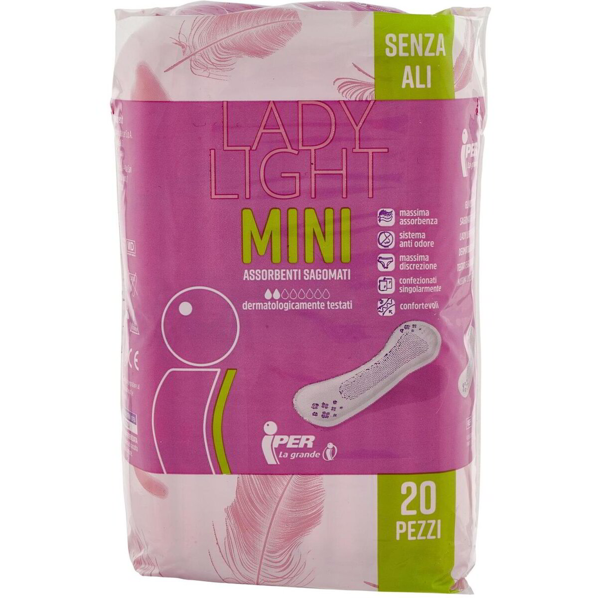 Iper Lady Light Mini Assorbenti Sagomati 20 pz Iper IPER LADY LIGHT ...
