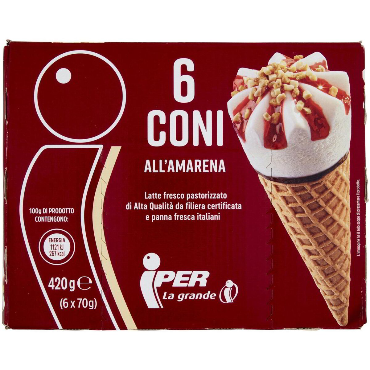 Iper 6 Coni all'Amarena 6 x 70 g Iper | IperDrive