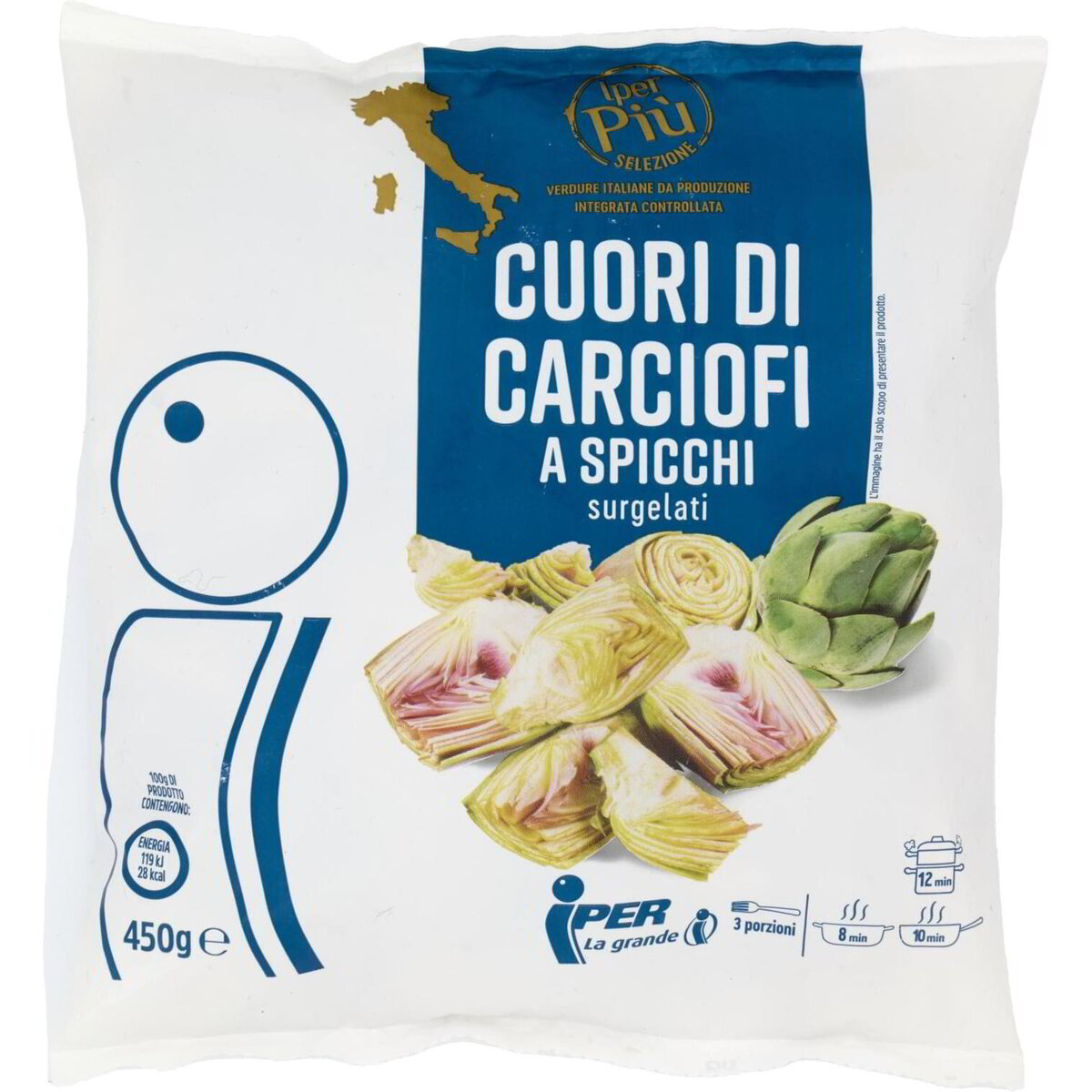 Iper Più Cuori di Carciofi a Spicchi Surgelati 450 g Iper Più | IperDrive