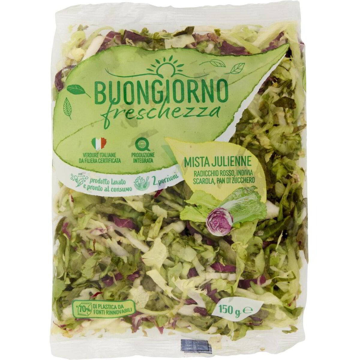 Buongiorno freschezza Mista Julienne Radicchio, Indivia Scarola, Pan di ...