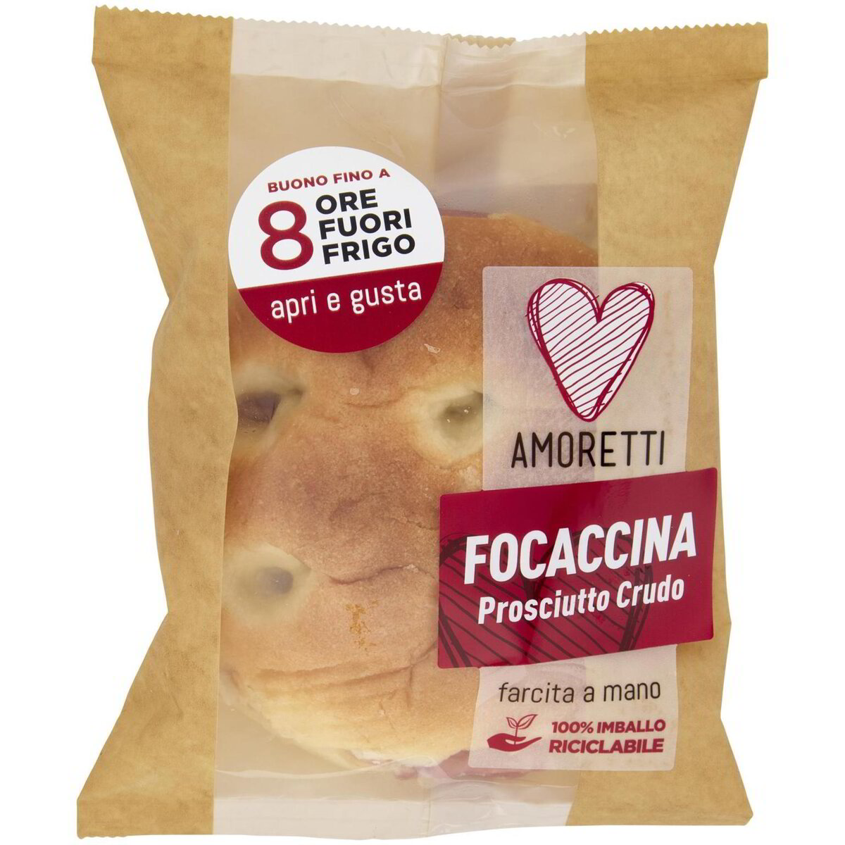 Amoretti Focaccina Prosciutto Crudo 80 g Amoretti | IperDrive