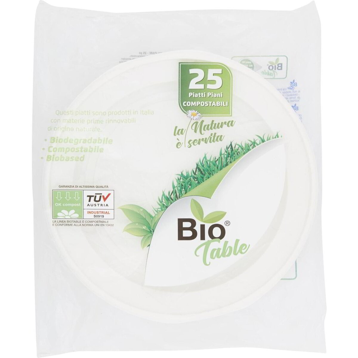 Bio Table Piatti Piani Compostabili 25 pz Bio Table | IperDrive