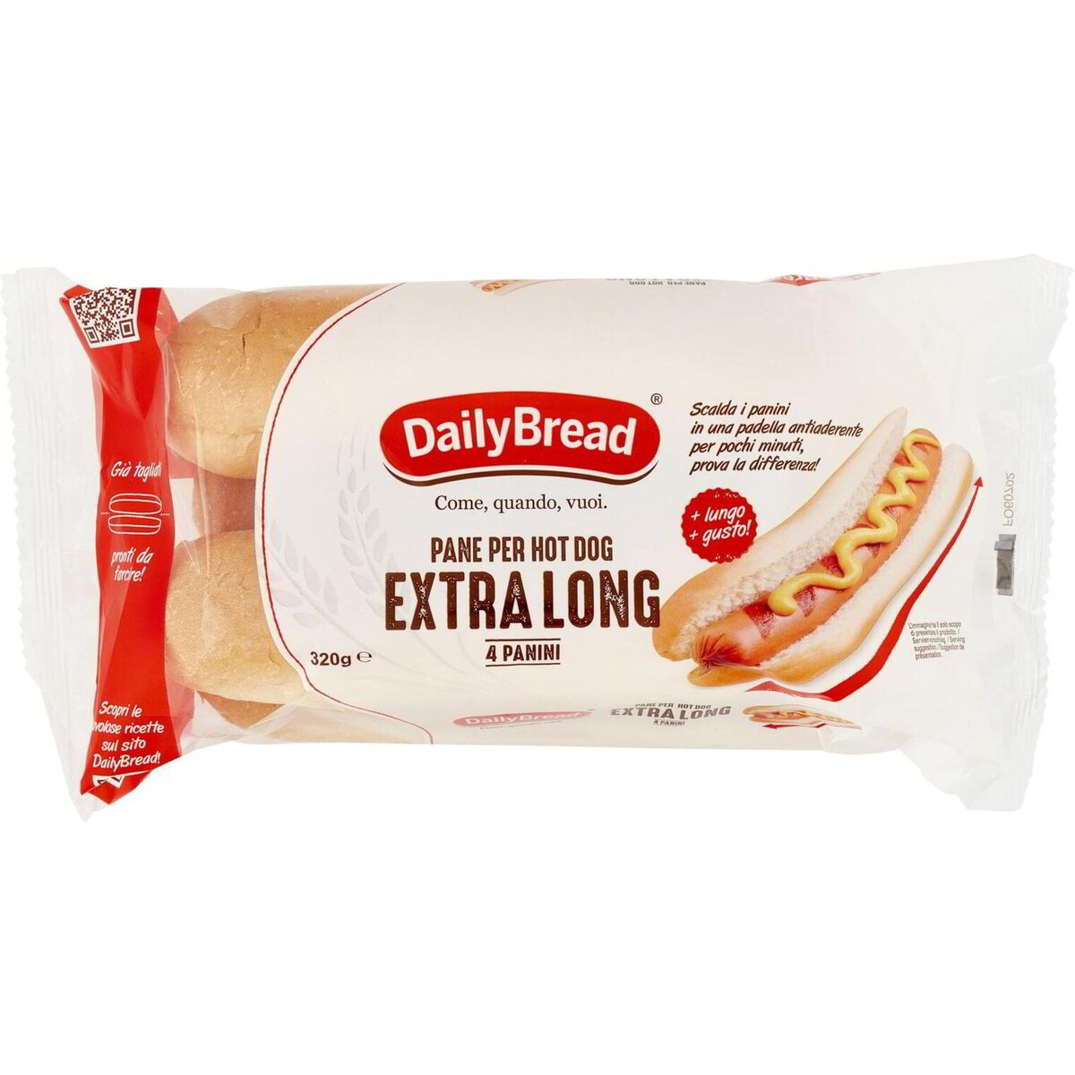 DailyBread Pane per Hot Dog Extra Long Panini 4 x 80 g DailyBread ...