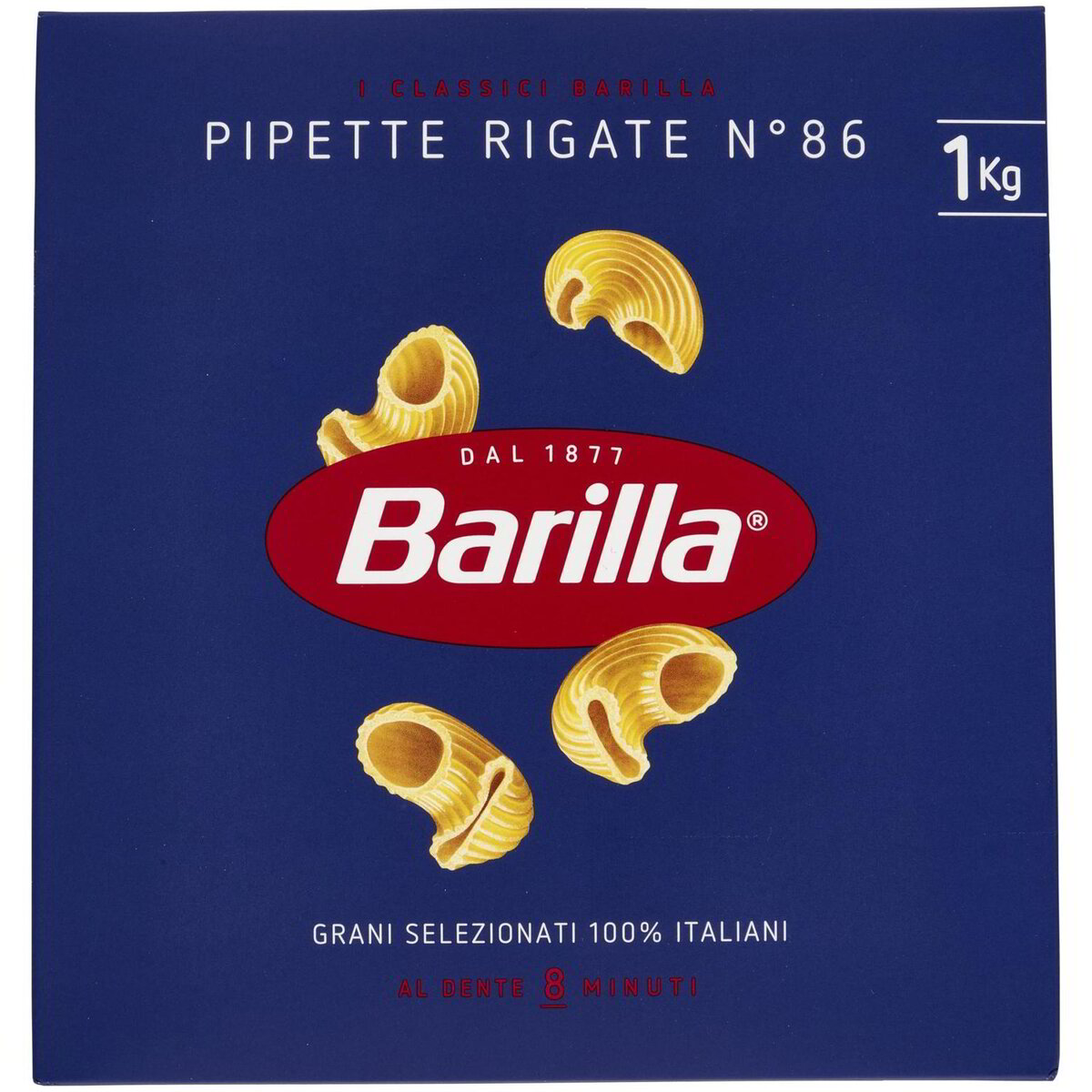 Barilla Pasta Pipette Rigate n.86 100% Grano Italiano 1Kg Barilla ...