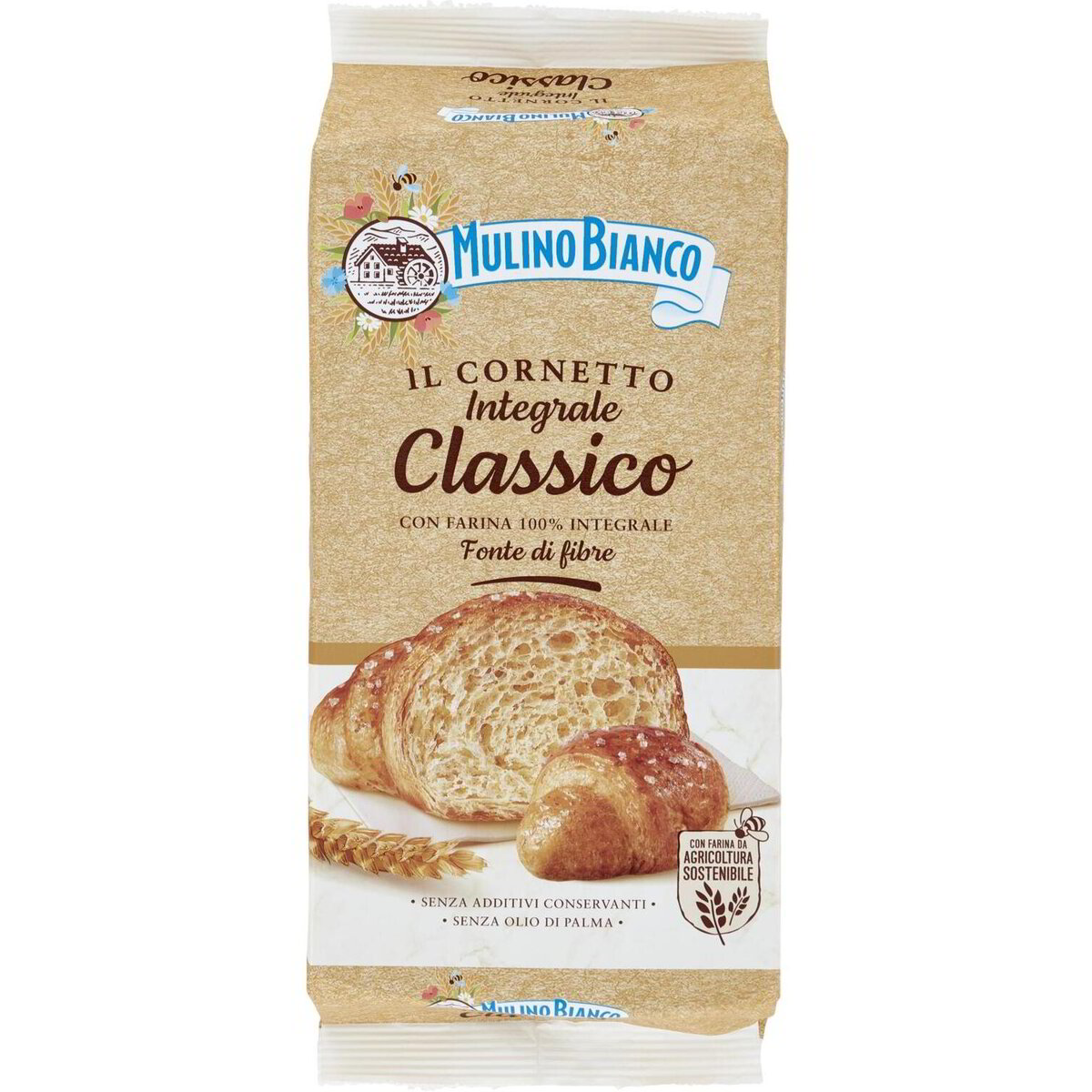 Mulino Bianco Cornetti Integrali Merenda con 100% Farina Integrale 6 ...