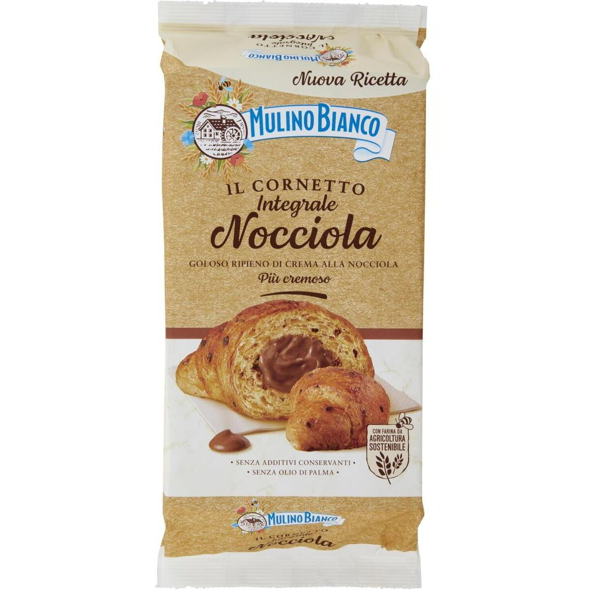 Mulino Bianco Cornetti Integrali alla Nocciola Merenda con 100% Farina ...