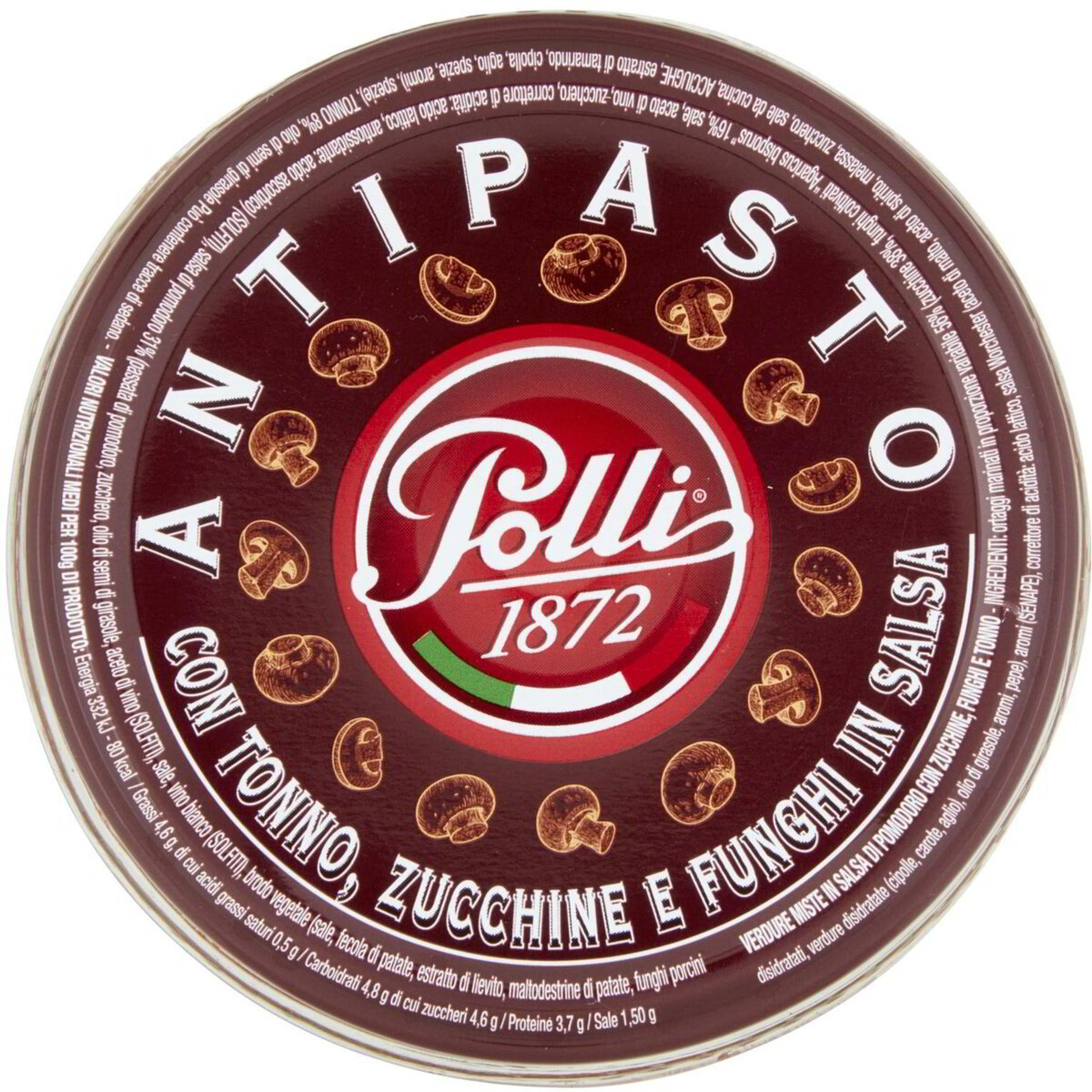 Polli Antipasto con Tonno, Zucchine e Funghi in Salsa 210 g Polli ...