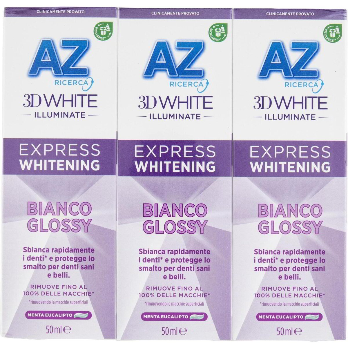 AZ Ricerca Dentifricio 3D White Illuminate Express Whitening Bianco ...