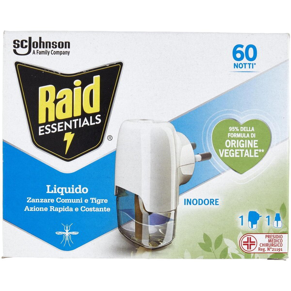 Raid Essentials Liquido Base 60 notti 36 ml Raid | IperDrive