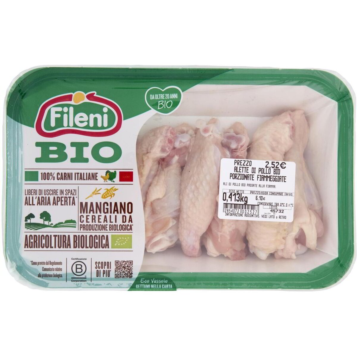 Fileni Bio Alette di Pollo Bio Porzionate Fiammeggiate Fileni - iper Shop